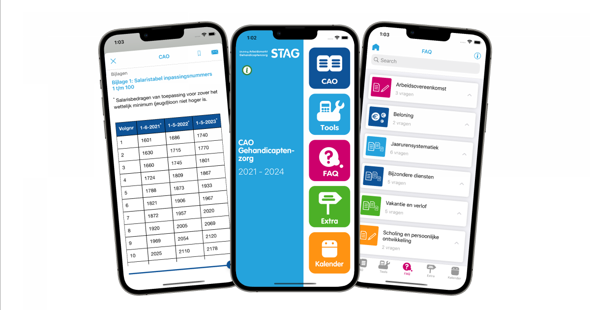 Tekst CAO Gehandicaptenzorg 2021-2024 beschikbaar in de app ...